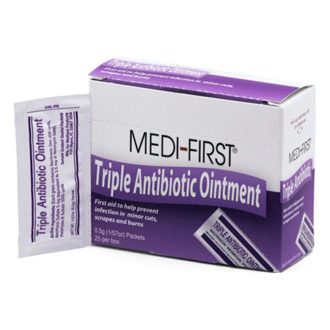 Triple Antibiotic Ointment, Box of 10 | Fire & Safety